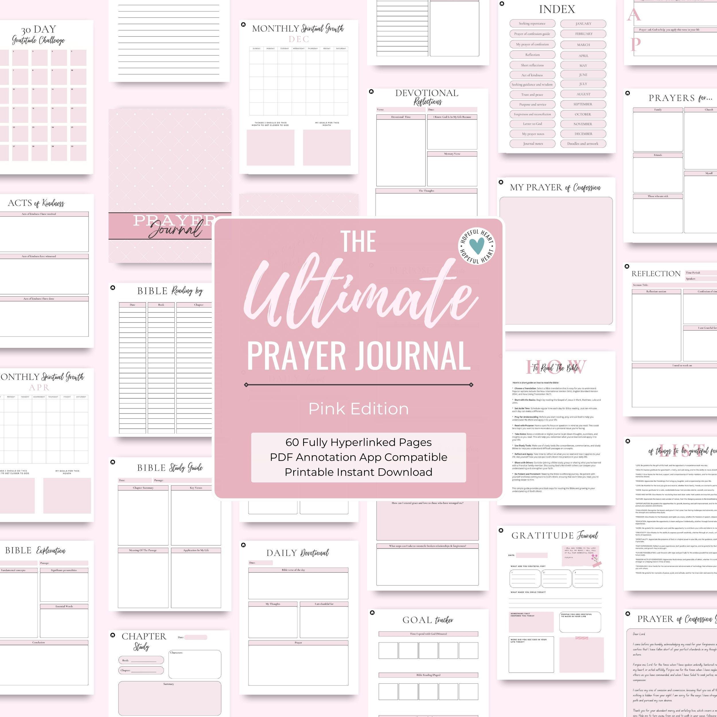 Prayer Journal Printable, Devotional Prayer Journal PDF, Bible ...