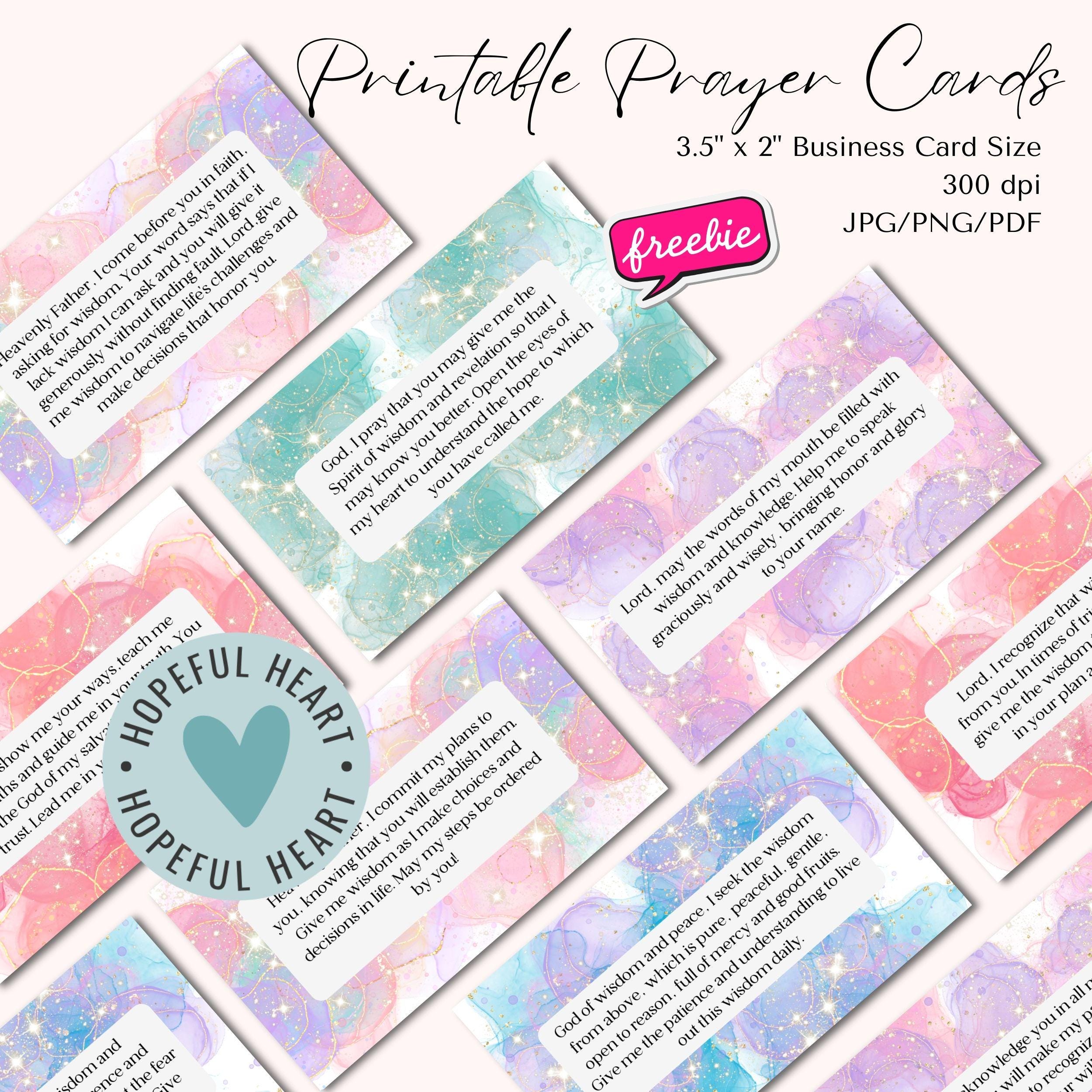 Printable Prayer Cards, Bible Study Printable, Christian Printable ...
