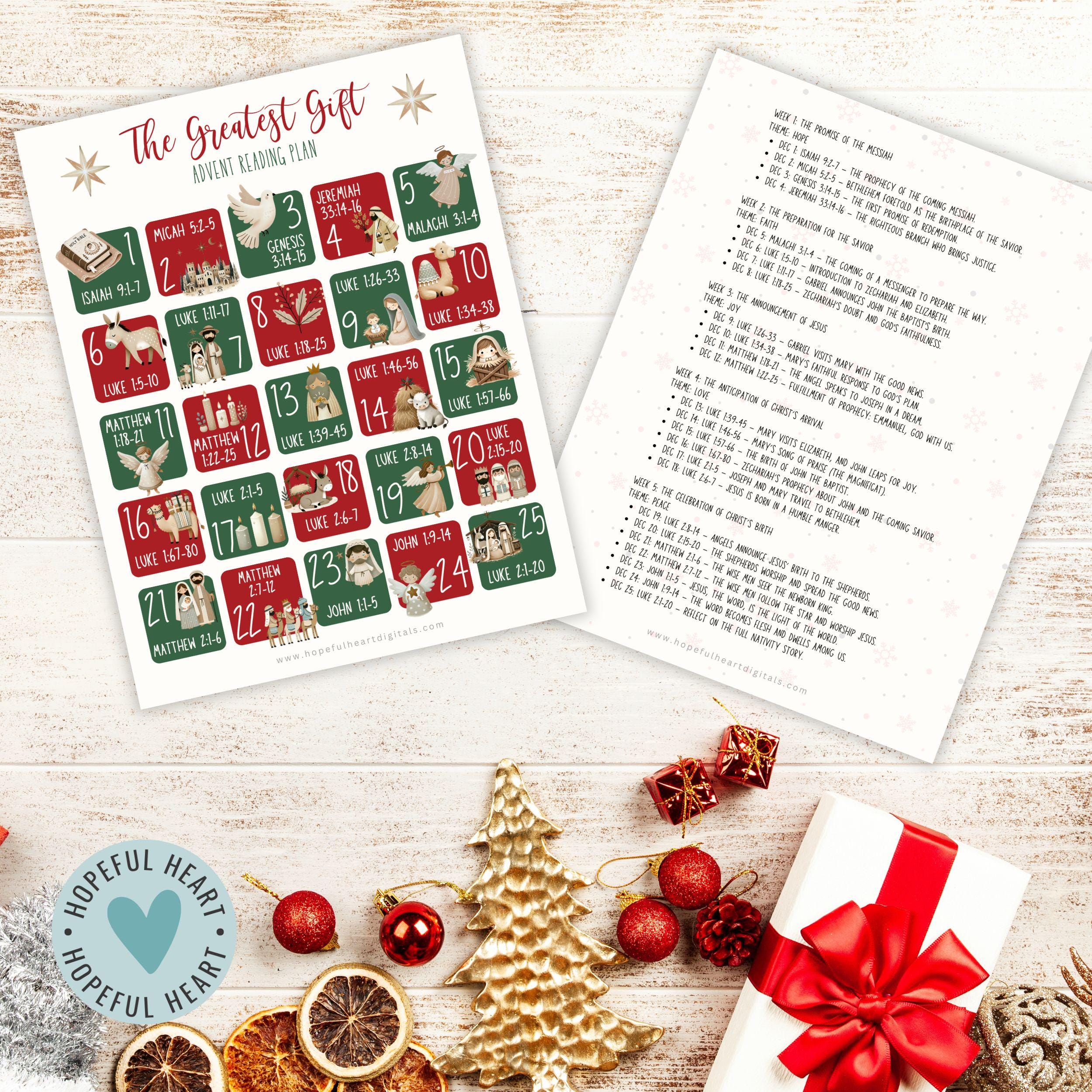 Advent Calendar, Christmas Countdown, Printable Christmas Nativity ...