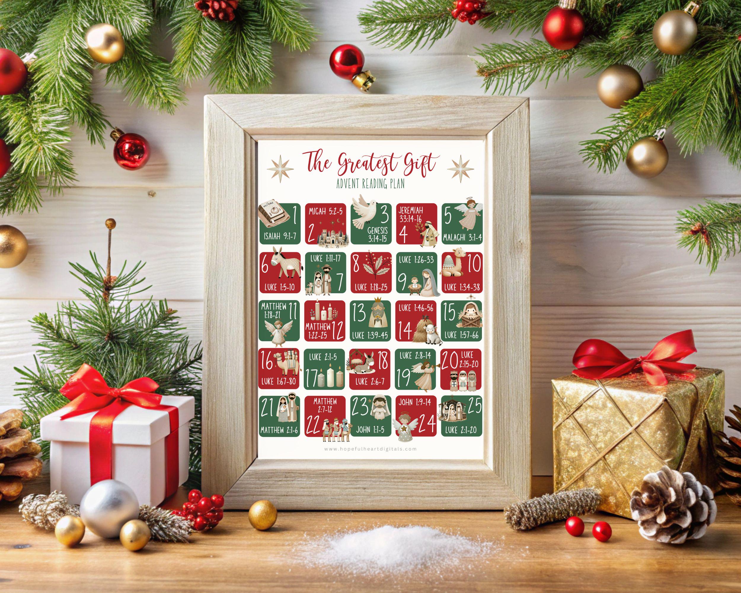 Advent Calendar, Christmas Countdown, Printable Christmas Nativity ...