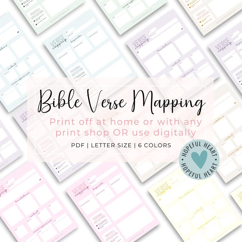 Bible Verse Mapping, Bible Verse Study Guide, Bible Study Template ...
