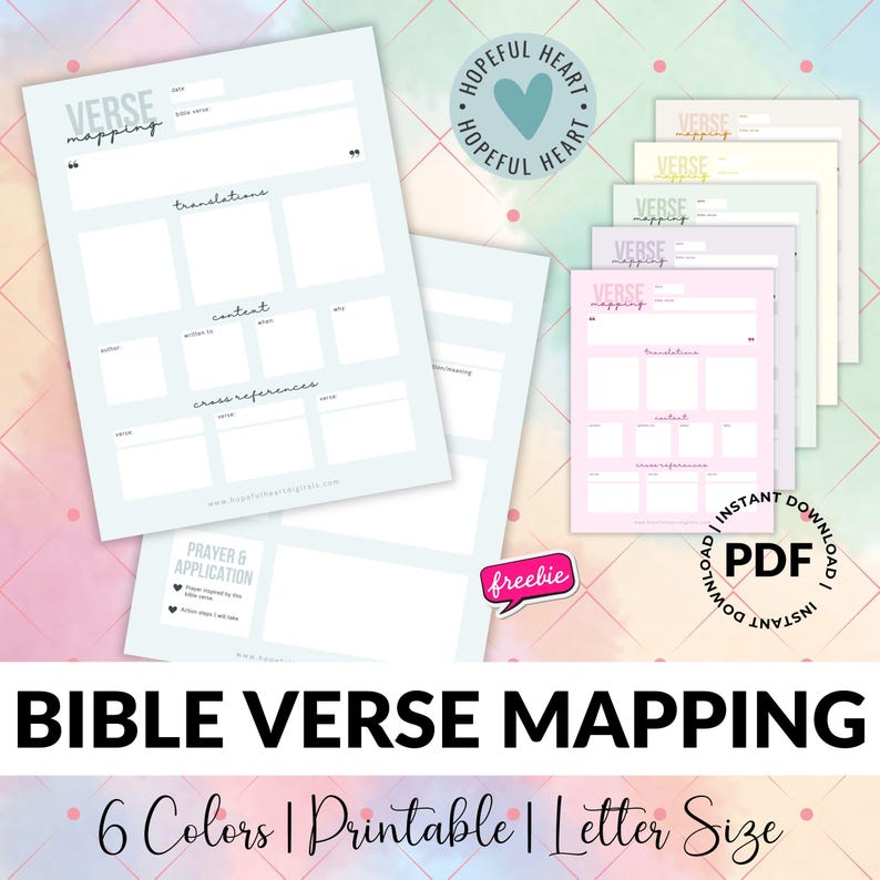 Bible Verse Mapping, Bible Verse Study Guide, Bible Study Template ...