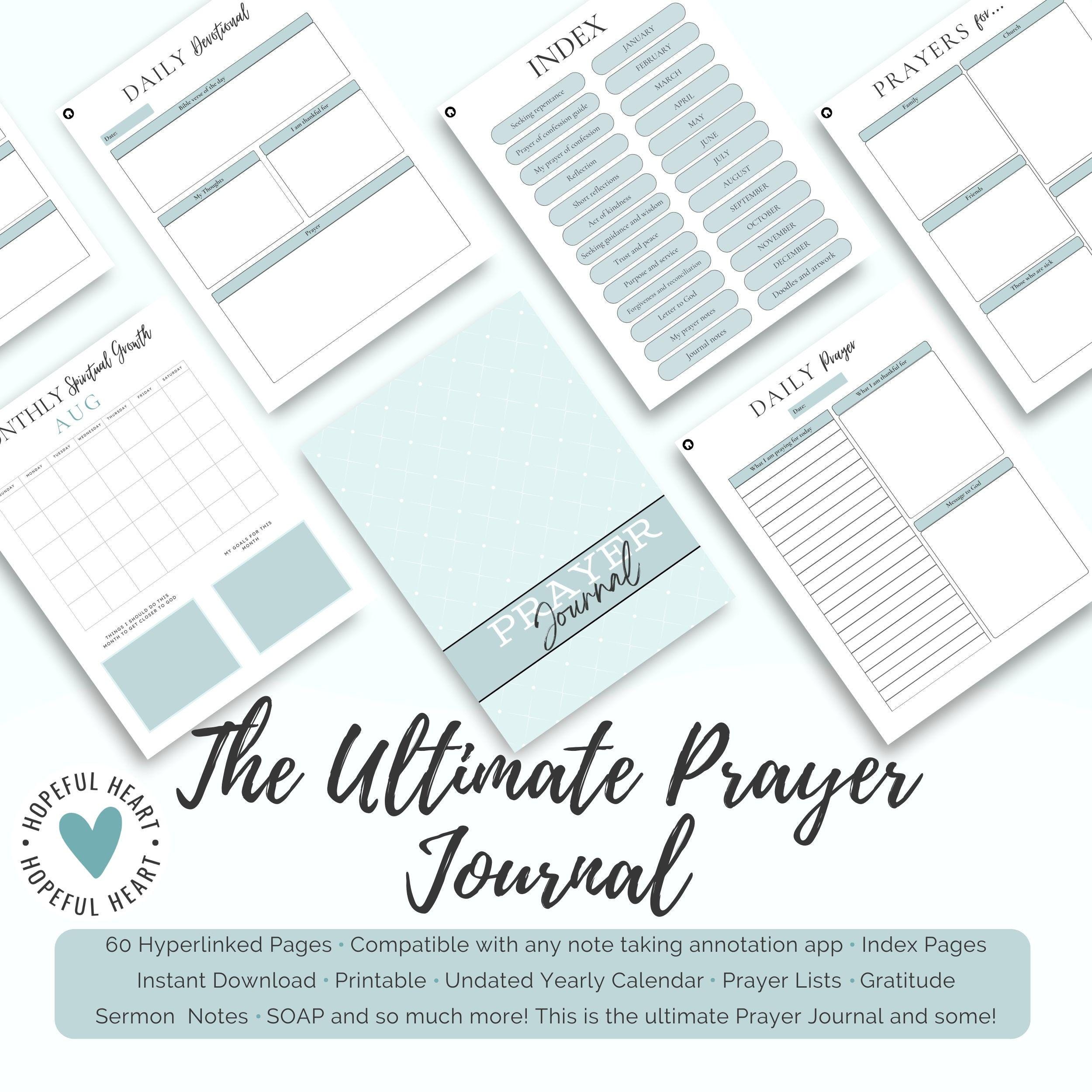 Prayer Journal Printable, Devotional Prayer Journal PDF, Bible ...