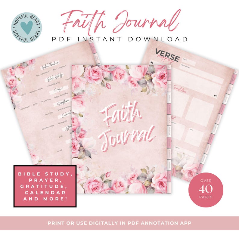 Bible Study Guide, Prayer Journal, Verse Mapping, Bible Study Printable ...