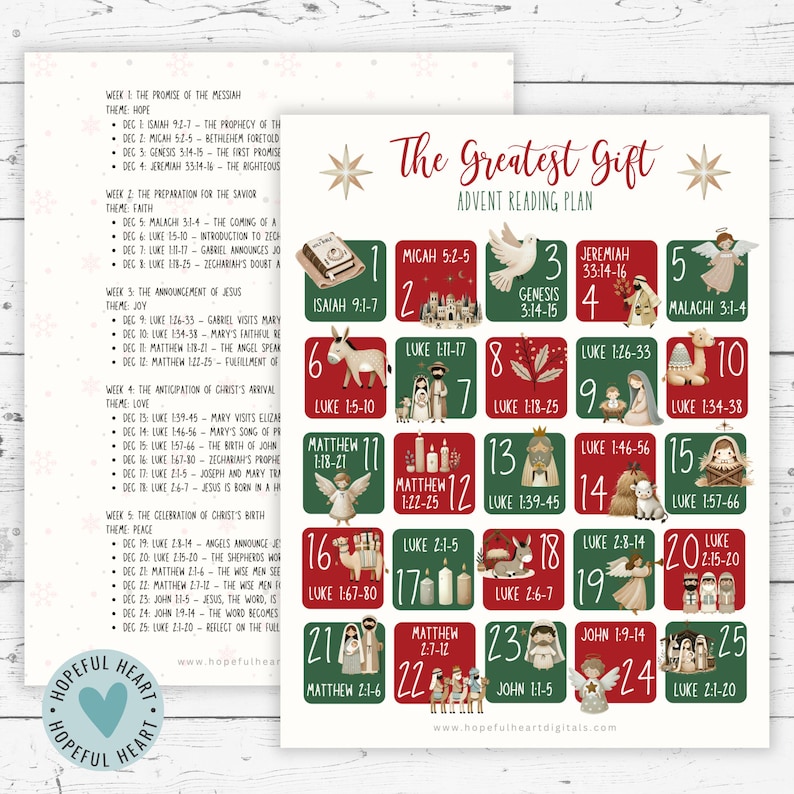 Advent Calendar, Christmas Countdown, Printable Christmas Nativity ...