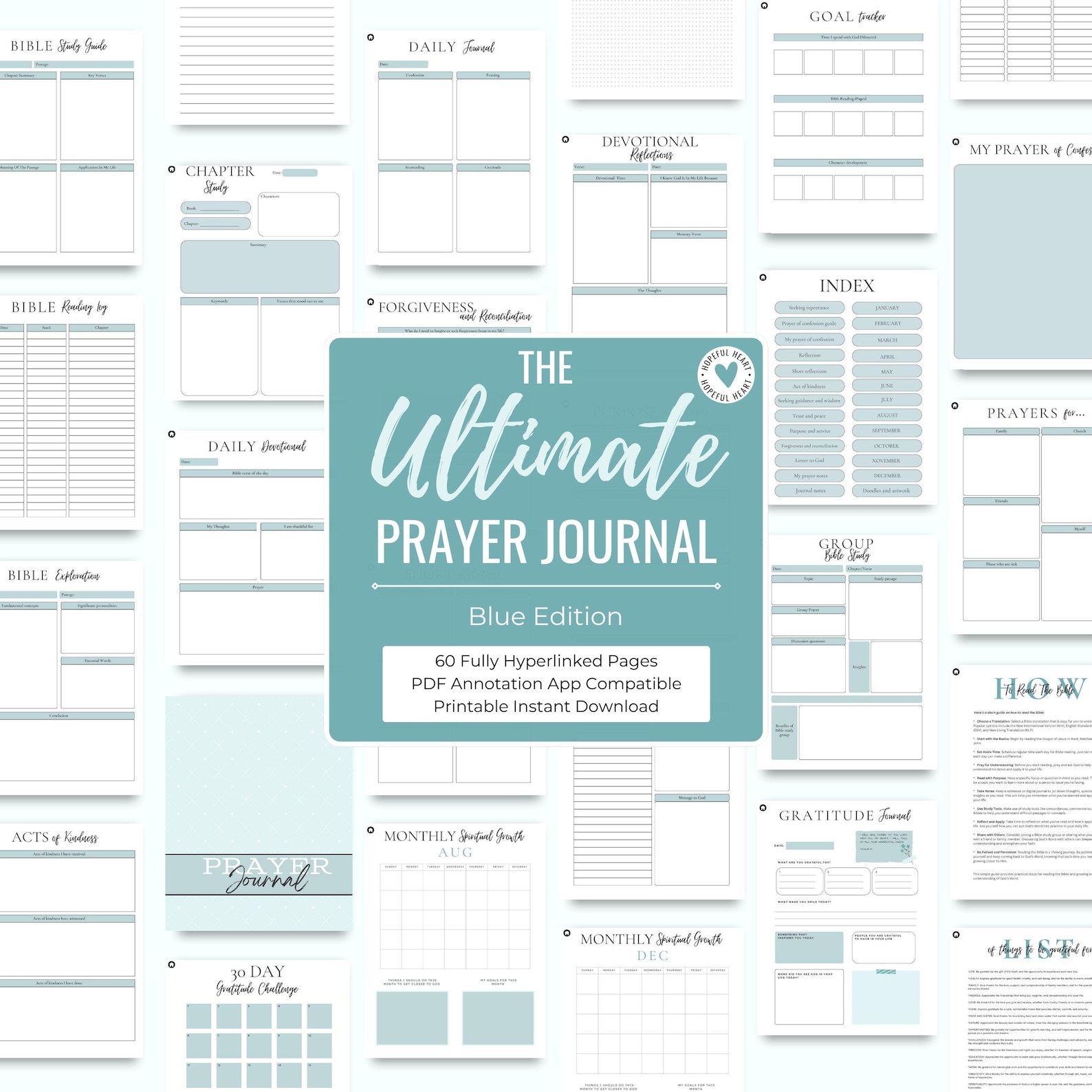 Prayer Journal Printable, Devotional Prayer Journal PDF, Bible ...