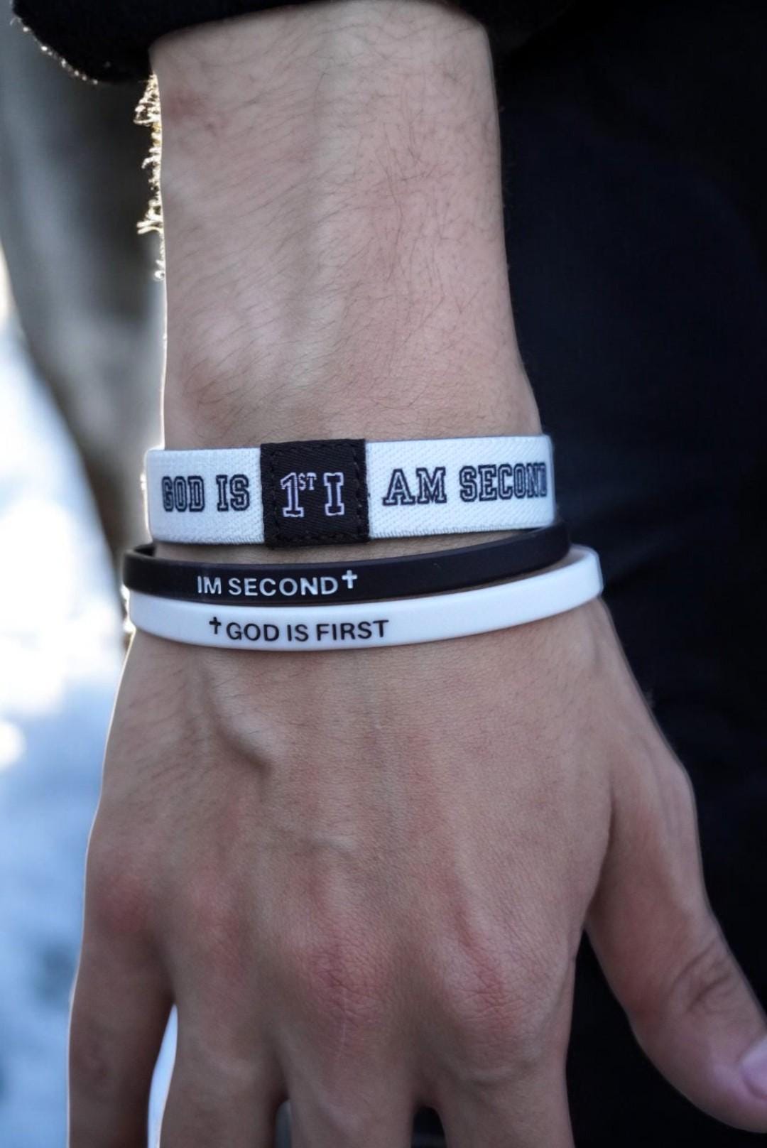 I AM SECOND BRACELET, God is First 2 in 1, Christian Religious Bracelet ...