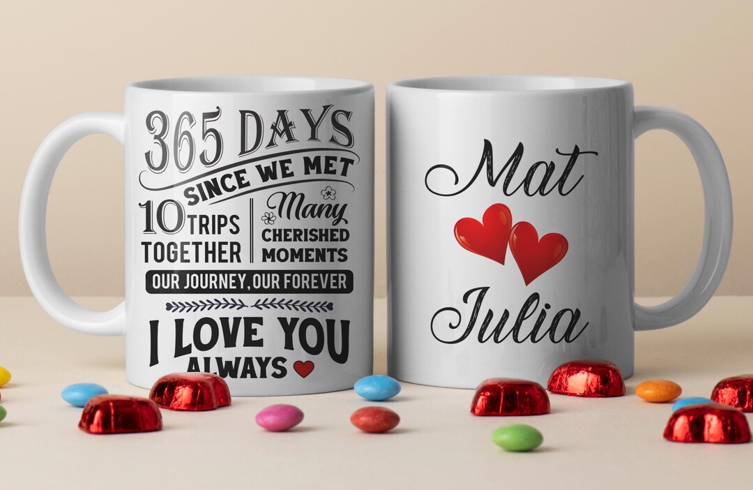 Customizable Anniversary Mug, Romance Drinkware High-quality Ceramic ...