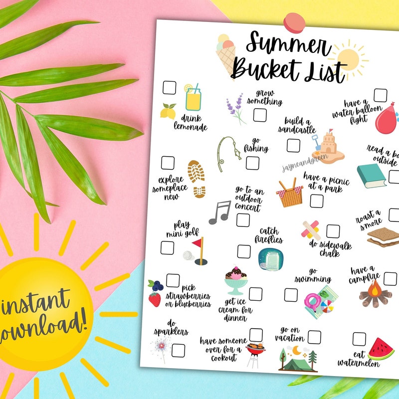 Summer Bucket List Adults - Etsy