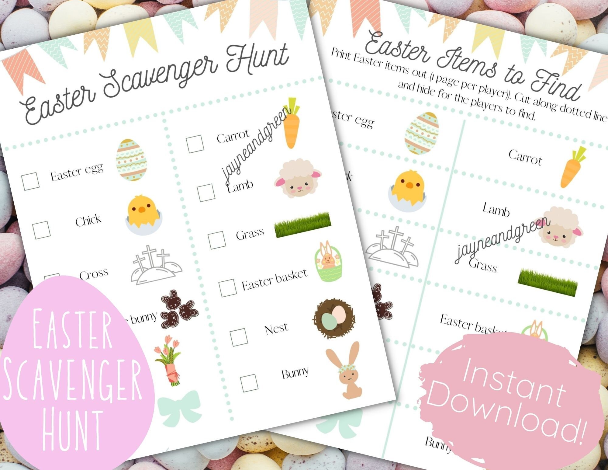 Easter Scavenger Hunt Printable, Spring Scavenger Hunt Printable ...