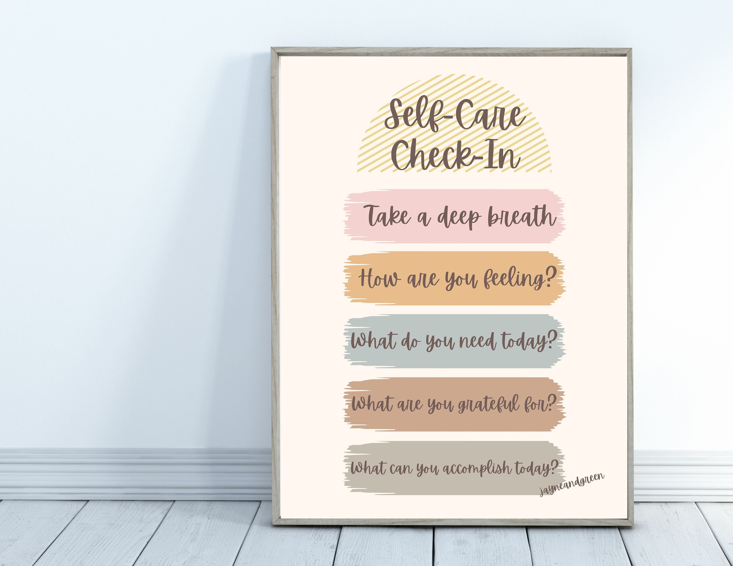 Self-care Check-in Printable Therapy Printable Counselor - Etsy