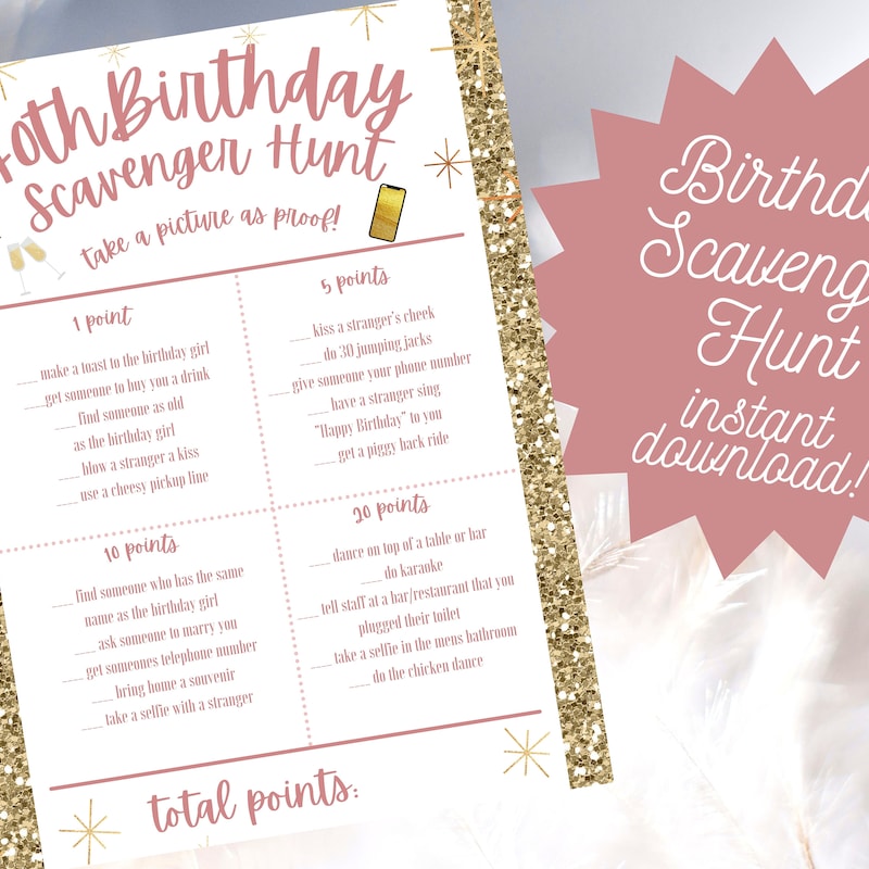 40th Birthday Hunt - Etsy