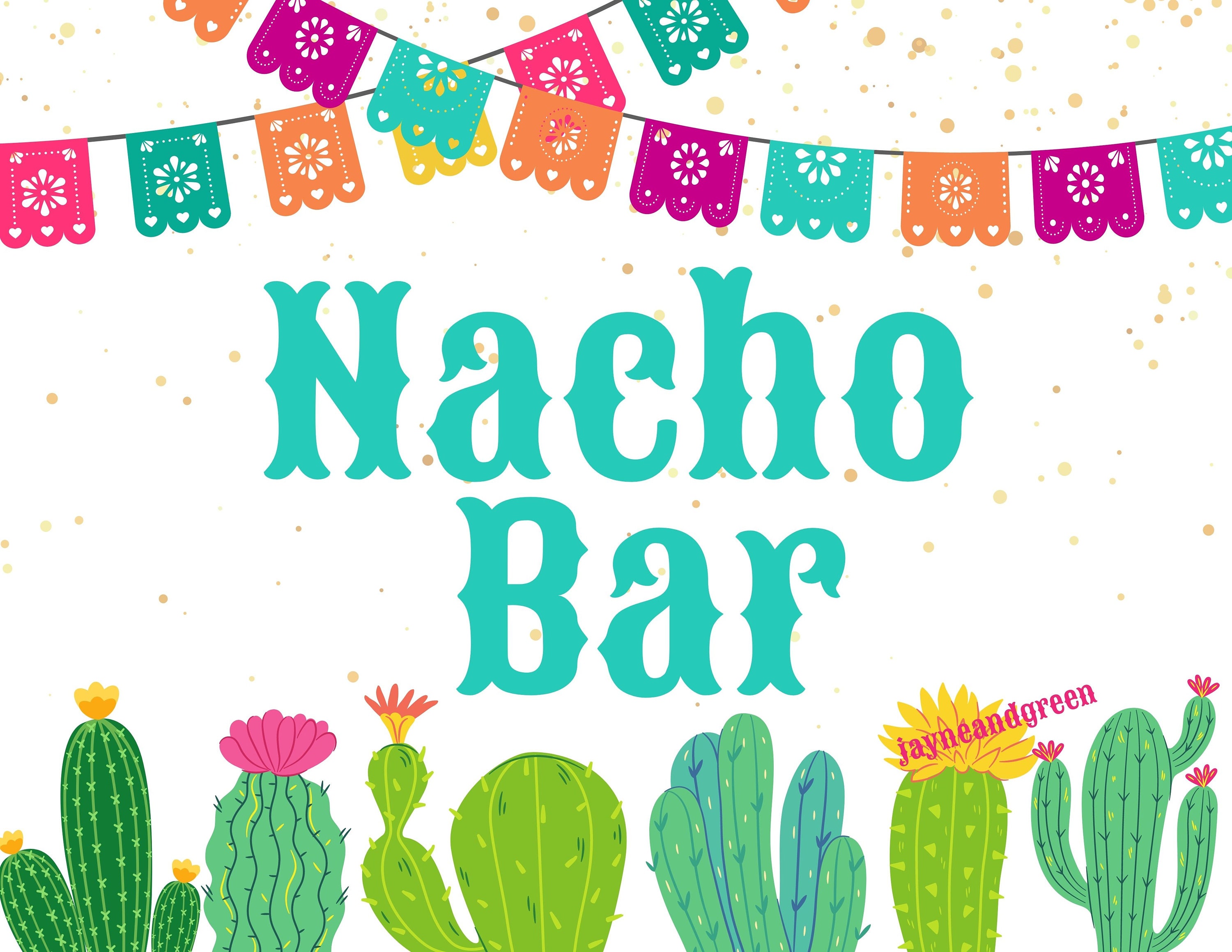 Nacho Bar Printable Sign Nacho Bar Food Labels Nacho Bar - Etsy