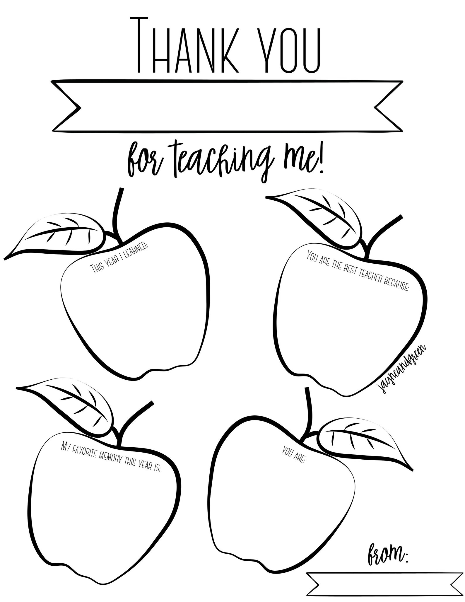 Teachers Appreciation Week Printable, Teacher Thank You Printable ...