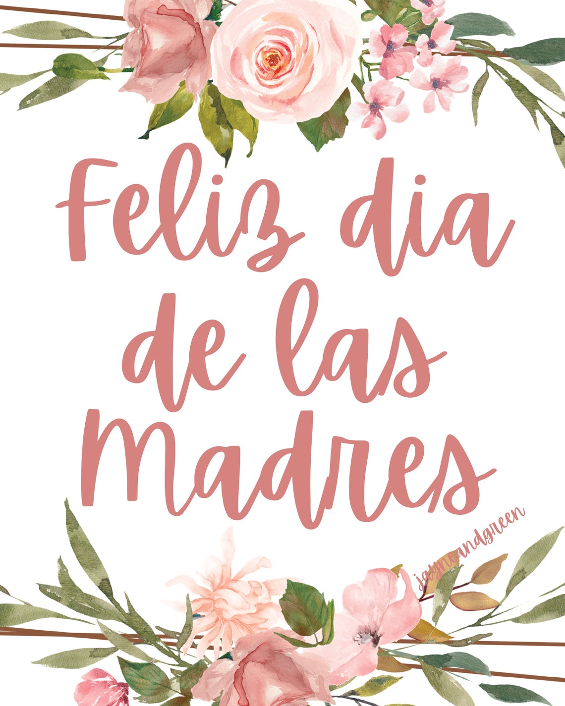 Feliz Dia De Las Madres Printable Card, Happy Mother's Day Spanish Card ...