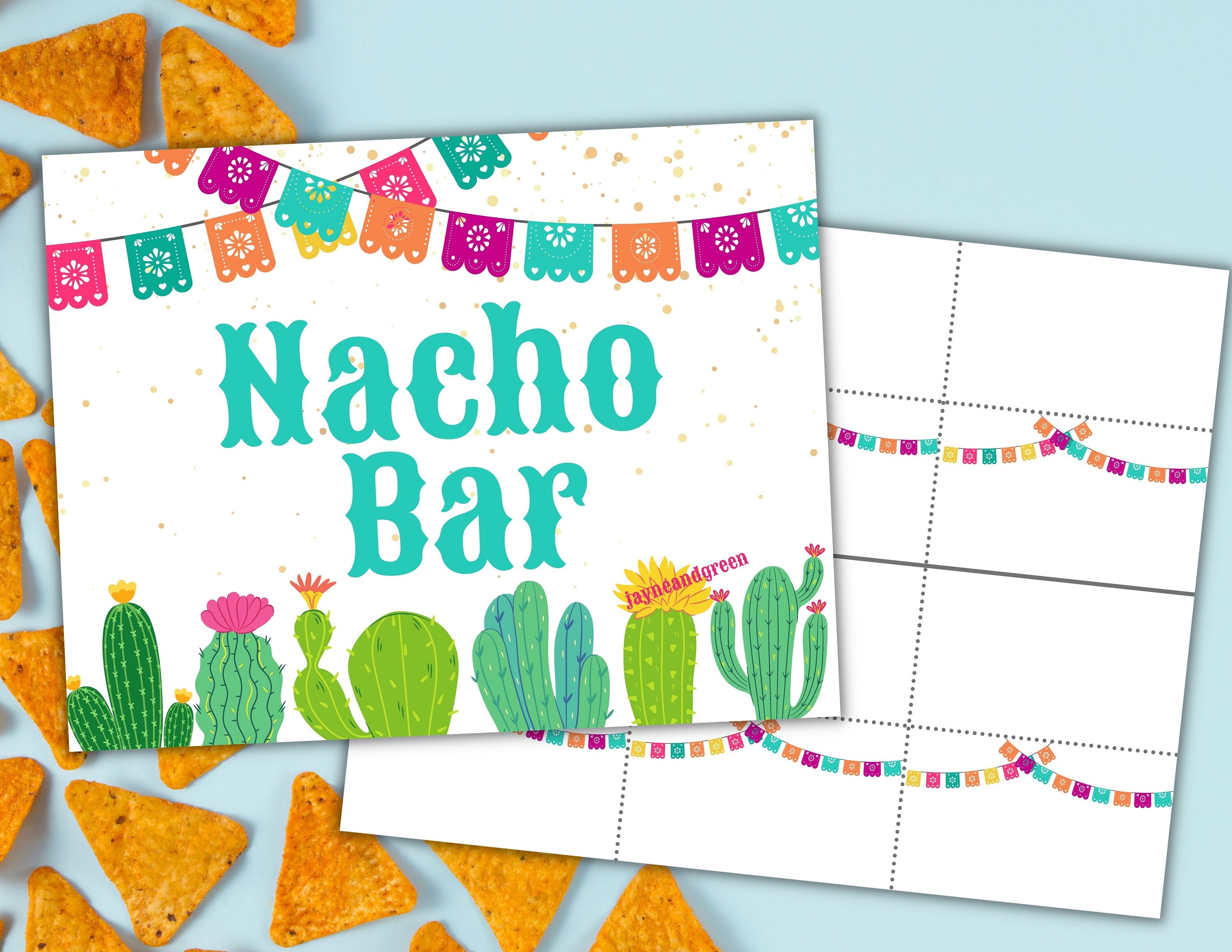Nacho Bar Printable Sign Nacho Bar Food Labels Nacho Bar - Etsy