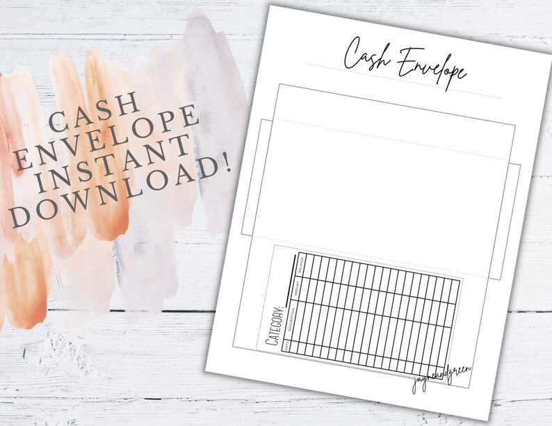 Cash Envelope Printable Template, Vertical Cash Envelope System ...