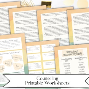 Choice Theory Worksheets, CBT Worksheets, Cognitive Behavior Therapy, 5 ...