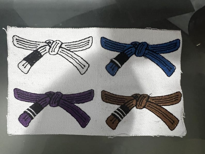 Embroidery File - BJJ Color Belts - No Border - Etsy