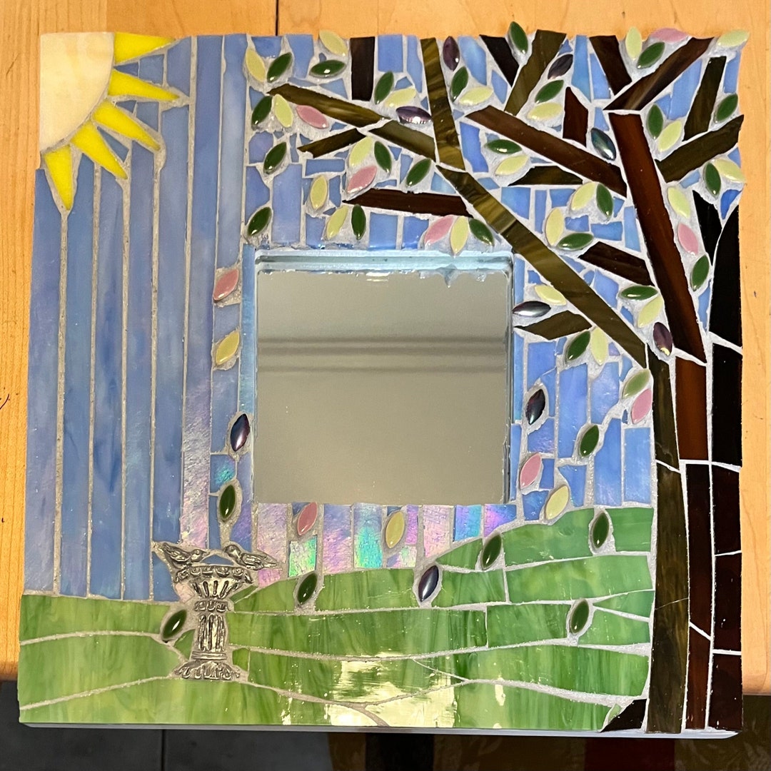 Fall Tree With Leaves Mosaic Mirror - Etsy