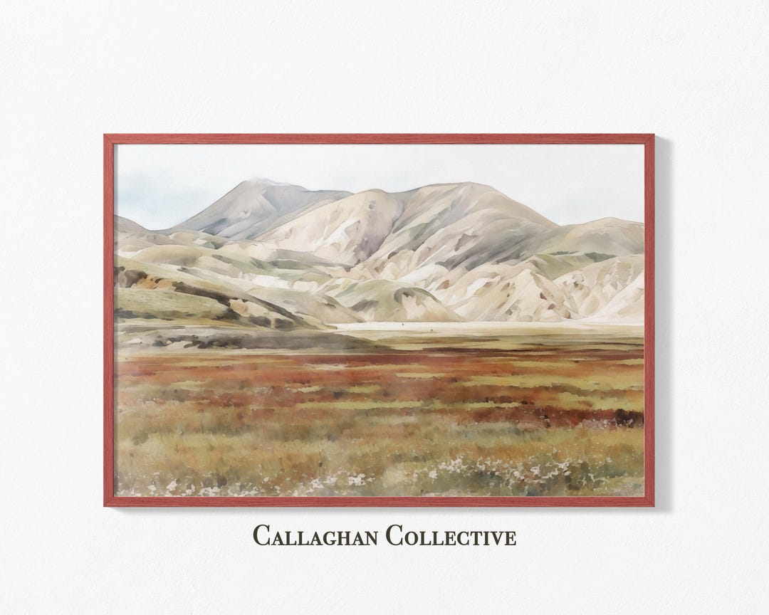 Iceland Wall Art, Landmannalaugar Icelandic Highlands Print, Mountain ...
