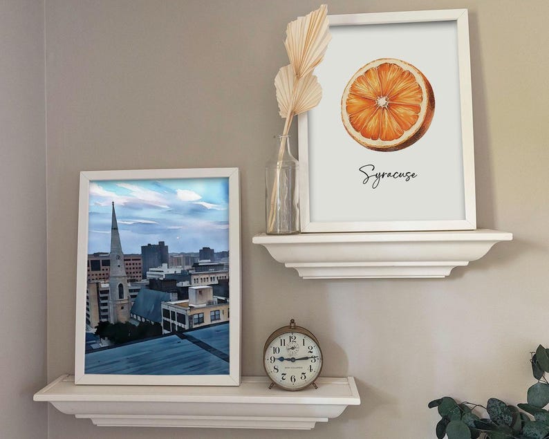 Syracuse Poster New York Art Print, Syracuse Orange Wall Art, 'cuse ...