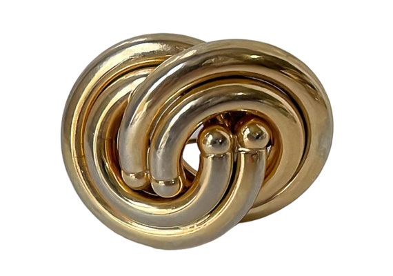 1980s Polished Gold Plated Metal Tube Vintage Tubular… - Gem