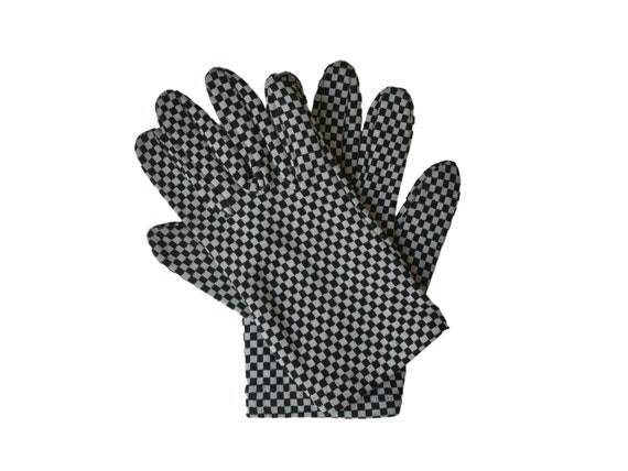 1960s Black & Gray Checkered Pattern Vintage Lady's W… - Gem