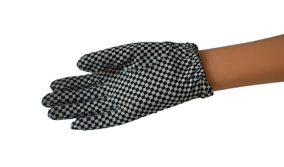 1960s Black & Gray Checkered Pattern Vintage Lady's W… - Gem