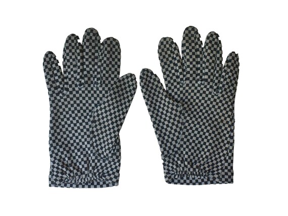 1960s Black & Gray Checkered Pattern Vintage Lady's W… - Gem