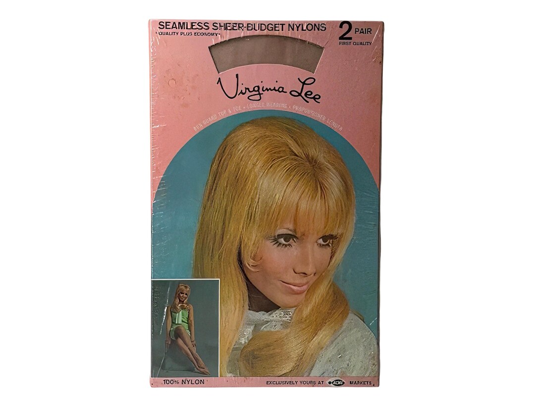 1960s Virginia Lee Nylon Stockings, Tan Sheer Hosiery, Size 10 (NOS) - Etsy
