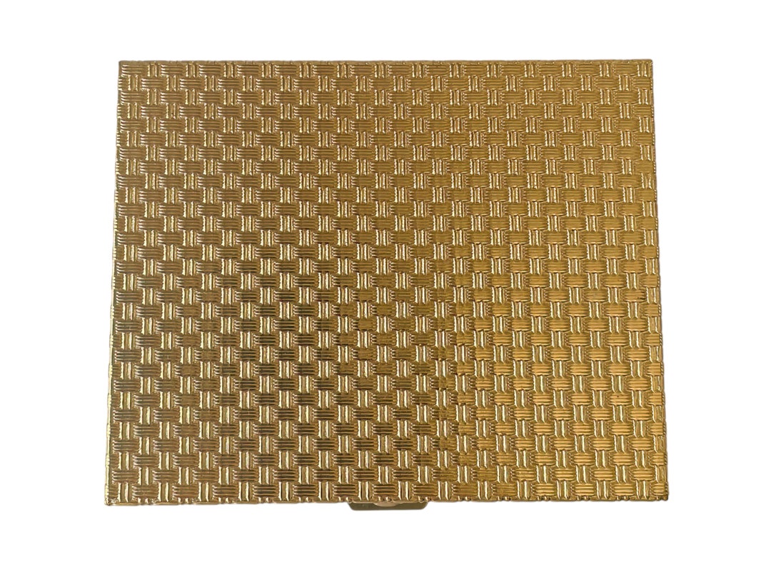 1960s Revlon Gold Plate Basket Weave Relief Pattern Vintage Unused Love ...