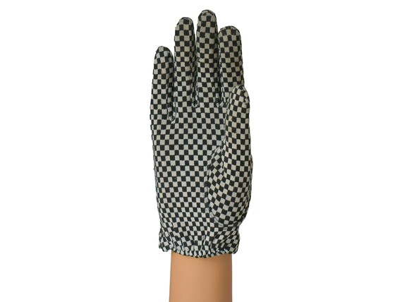 1960s Black & Gray Checkered Pattern Vintage Lady's W… - Gem