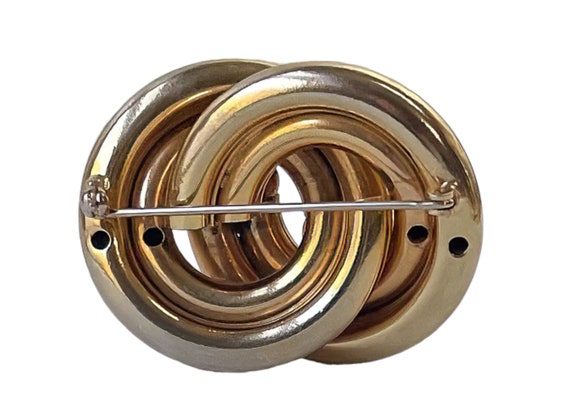 1980s Polished Gold Plated Metal Tube Vintage Tubular… - Gem