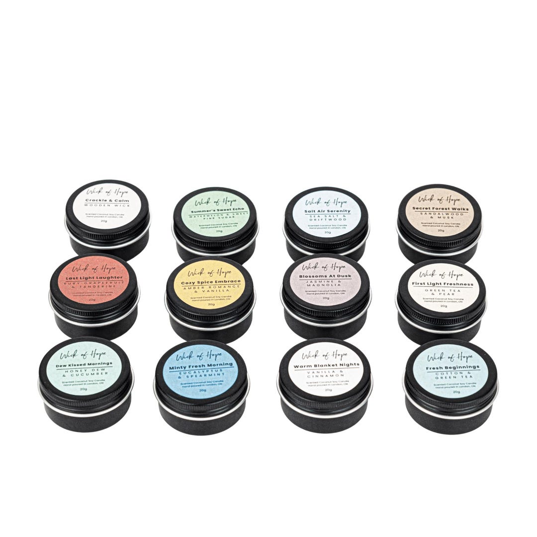 Scented Tealight Candle Sampler | Coconut Soy Wax, Home Fragrance Gift ...