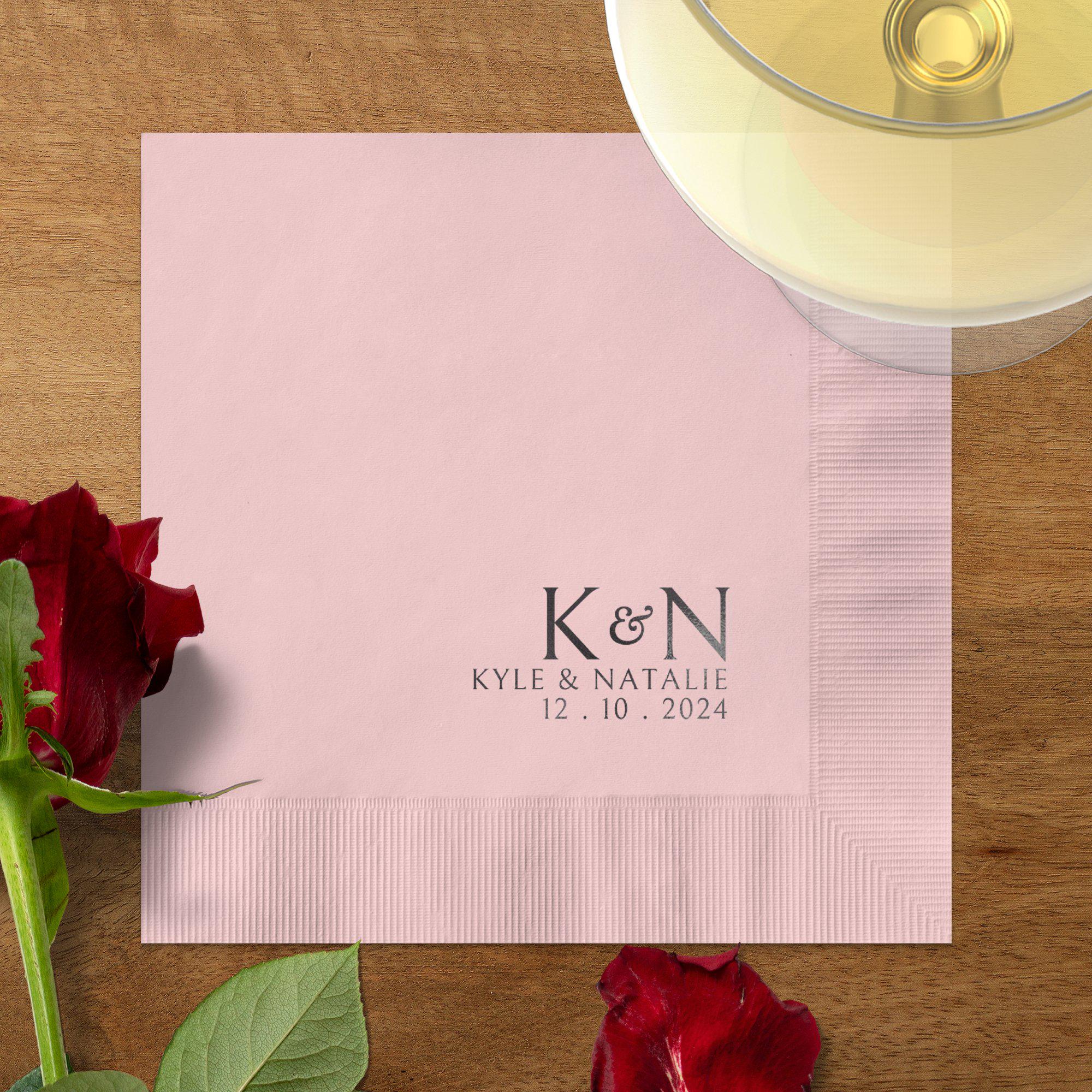 Custom Wedding Party Napkins, Cocktail Napkins, Wedding Napkins ...
