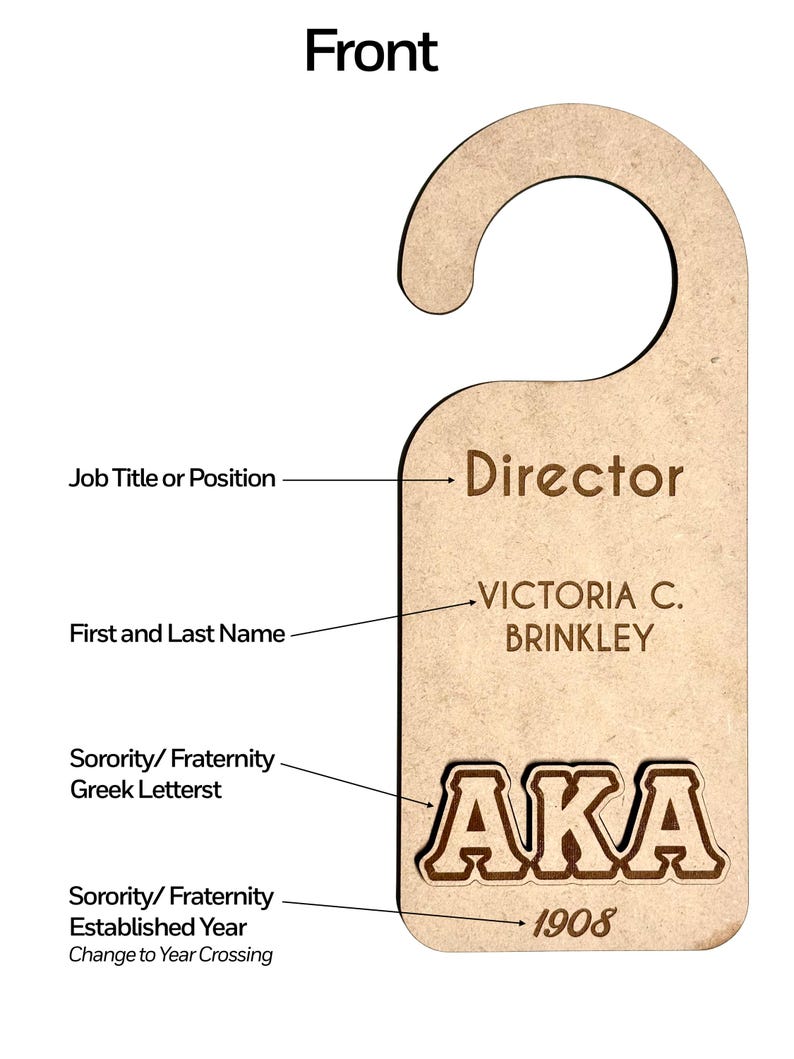 Custom Greek Letter Door Hangers - Do Not Disturb - Etsy