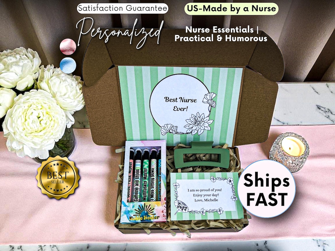 Personalized Nurse Gift Box,new Nurse Care Package,rn Nurse Gift Basket ...