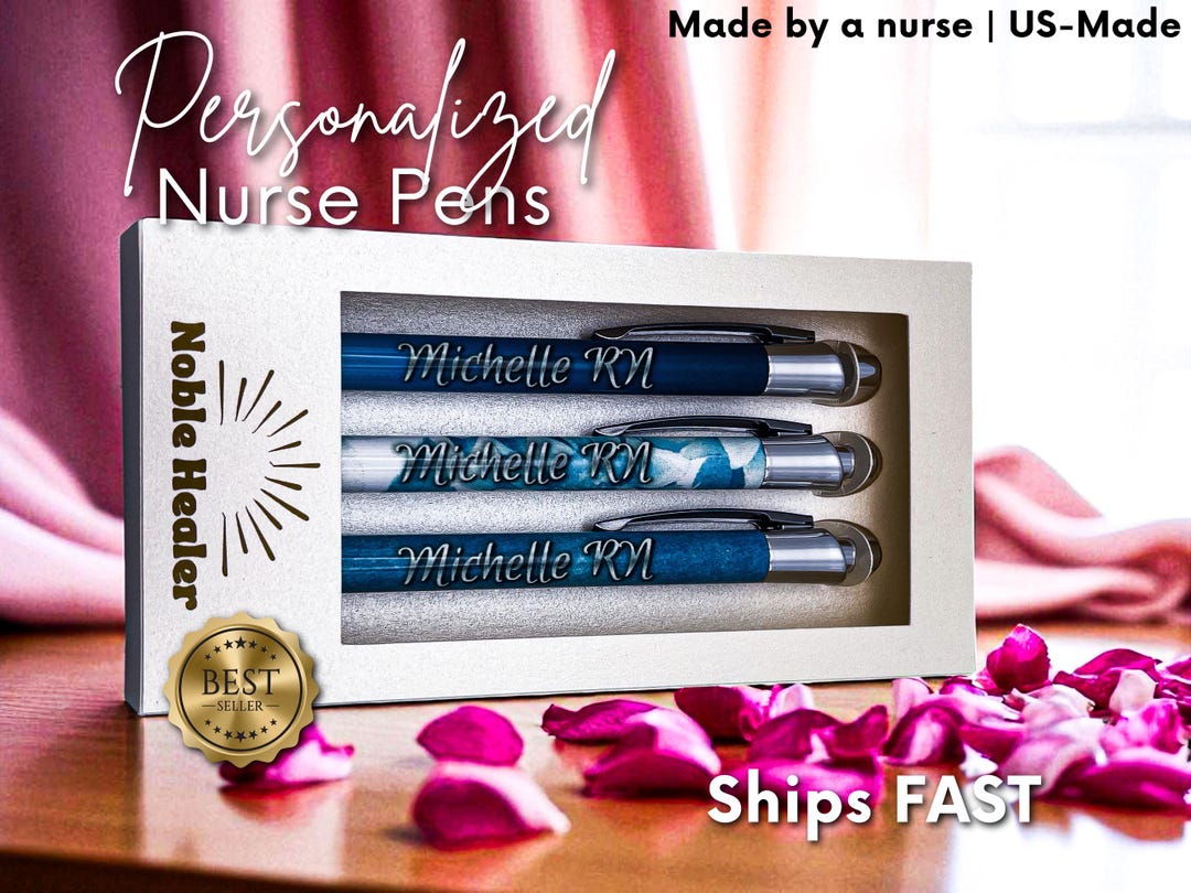 Personalized Nurse Pen Set & Journal | Custom Nurse Gifts,icu,pcu,rn ...