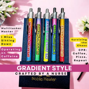 Funny Nurse Pen Set – CNA, New Nurse Gift, ICU Nurse Gift, Medsurg ...