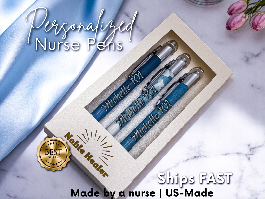 Personalized Nurse Pen Set & Journal | Custom Nurse Gifts,icu,pcu,rn ...