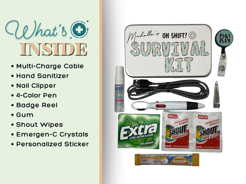 Personalized Nurse Survival Kit Care Package –new Nurse Graduation Gift ...