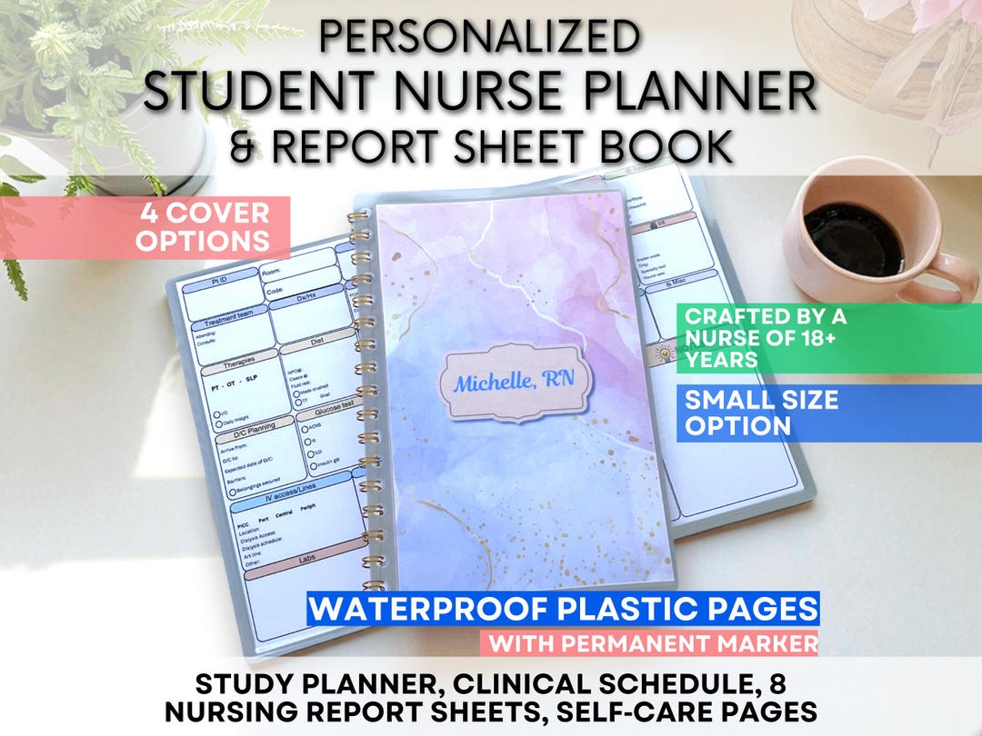 Nursing Student Report Book – Reusable 8 Patient Brain Sheet for ...