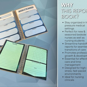 Reusable Nurse Report Book, 8-patient Nursing Report Book, Medsurg ...