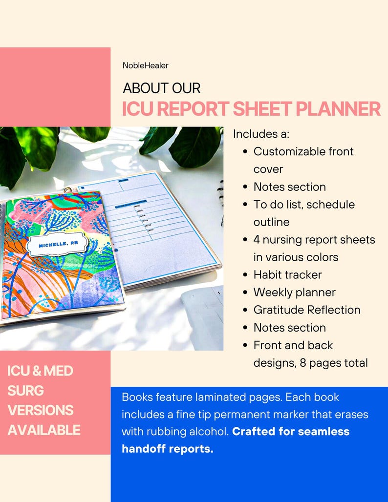 Nurse Report Book,nurse Shift Report Template,icu Nurse Report Sheet ...