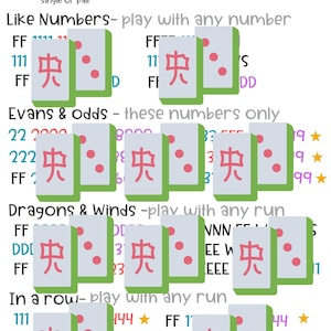 Mini Mahj- Simplified Mahjong Card for Kids - Etsy