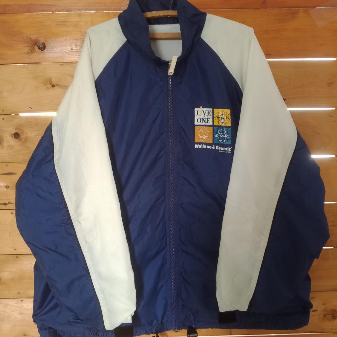 Vintage 80s Wallace and Gromit Live One Movie Jacket Film Jacket Size ...