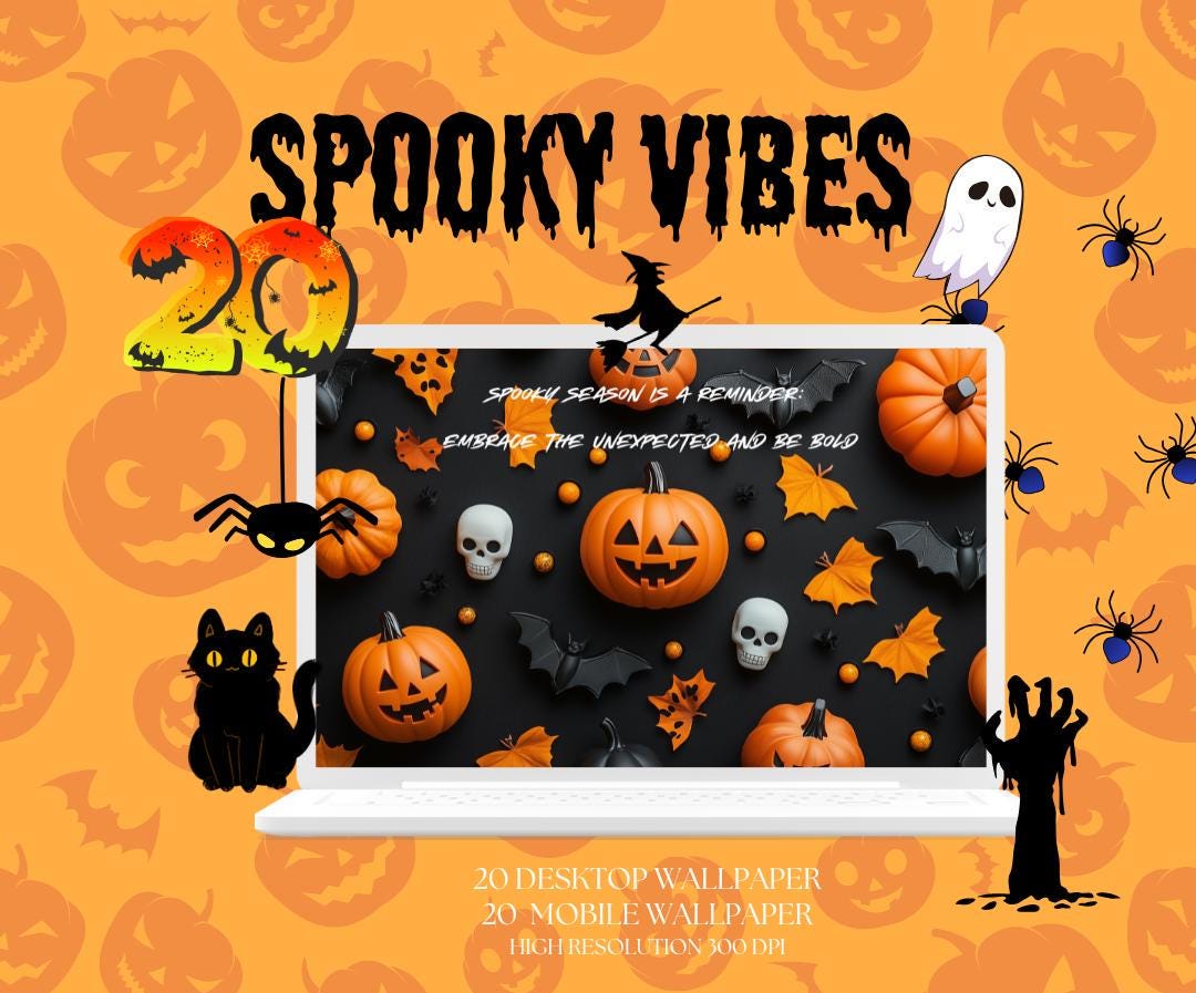 Spooky Halloween Motivational Wallpaper Set | Desktop & Mobile ...