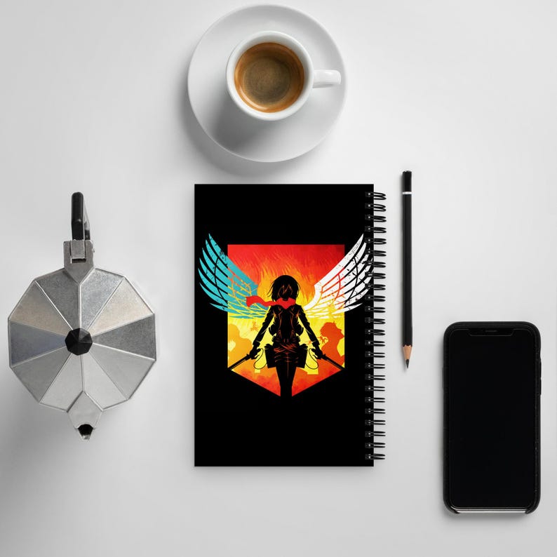 Attack on Titan Scout Legion Fans Both Face Print Spiral Paper Notebook ...