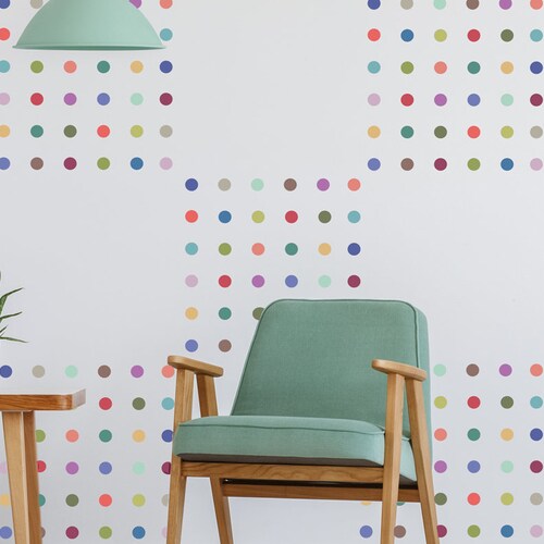23 Multi-sized Rainbow Colors Polka Dot Wall Decals Removable | Etsy